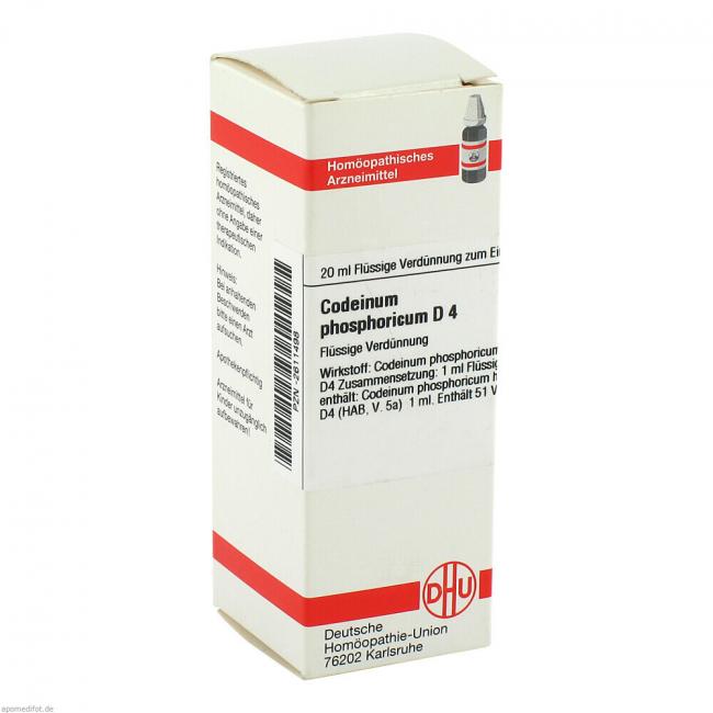 CODEIN phosphoricum D 4 Dilution (20 ml) Preisvergleich, PZN 2611498 ...