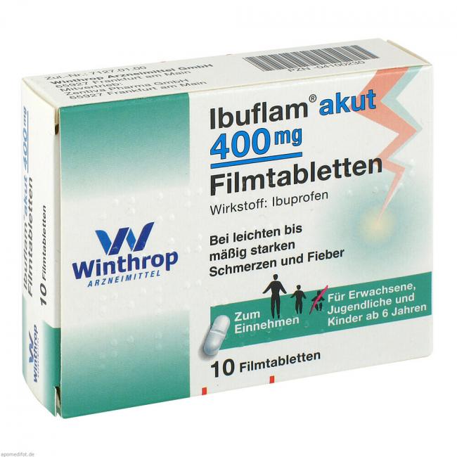 IBUFLAM akut 400 mg Filmtabletten (10 St) Preisvergleich, PZN 4100230 ...