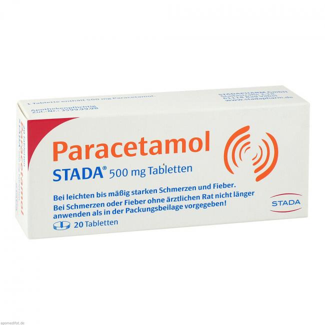 PARACETAMOL STADA 500 mg Tabletten (20 St) Preisvergleich, PZN 423568 ...