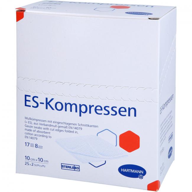 ES-KOMPRESSEN steril 10x10 cm 8fach (25x2 St) Preisvergleich, PZN ...