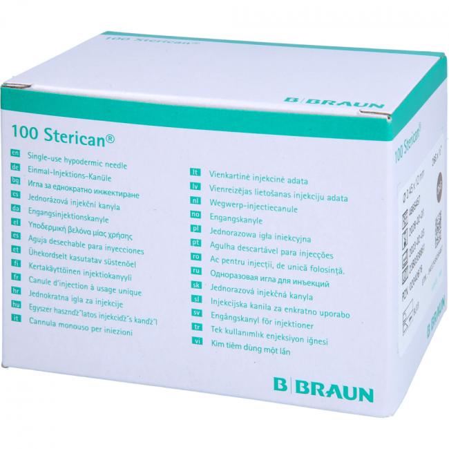 STERICAN Ins.Einm.Kan.26 Gx1/2 0,45x12 mm (100 St) Preisvergleich, PZN 2040676 · MediPreis.de