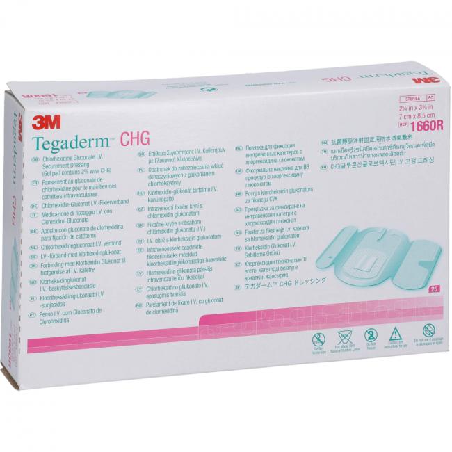 TEGADERM 3M CHG I.V. Fixierverb.7x8,5 cm 1660R (25 St) Preisvergleich ...