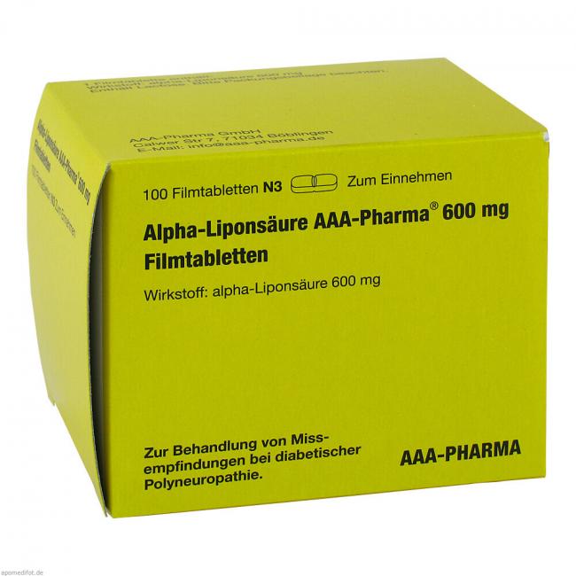 ALPHA LIPONSÄURE AAA Pharma 600 mg Filmtabletten (100 St ...