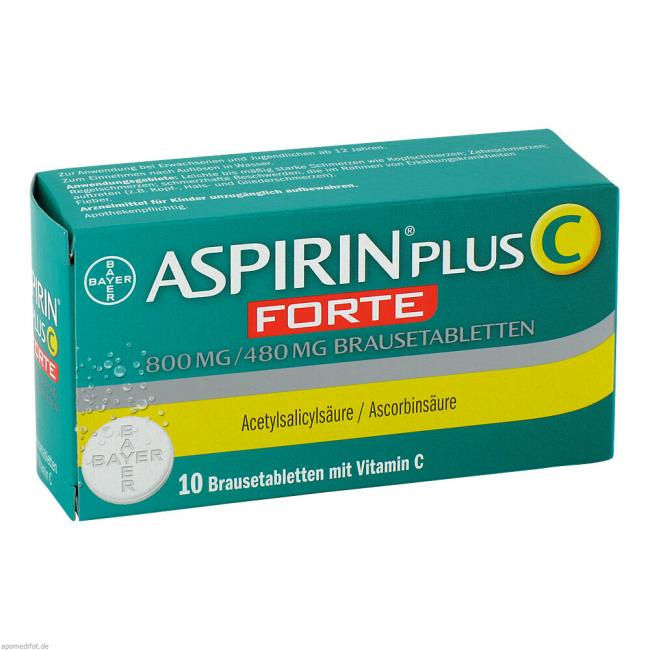 ASPIRIN plus C forte 800 mg/480 mg Brausetabletten (10 St ...