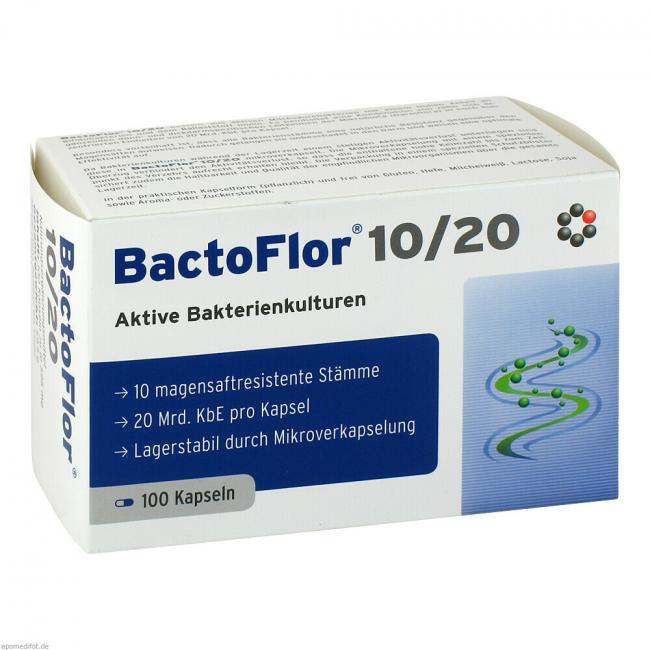 BACTOFLOR 10/20 Kapseln (100 St) Preisvergleich, PZN 1124690 · MediPreis.de
