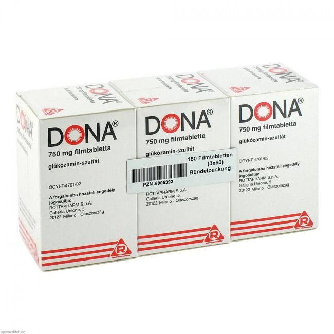 DONA 750 mg Filmtabletten (180 St) Preisvergleich, PZN 6905392 ...
