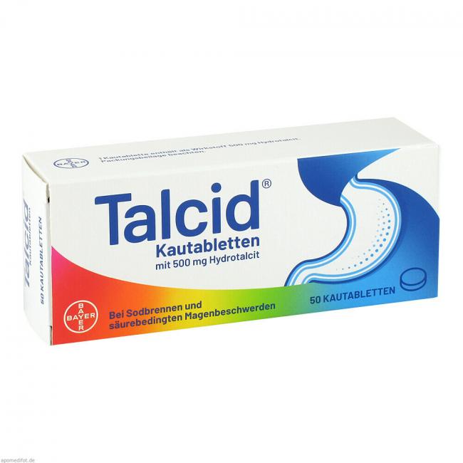 TALCID Kautabletten (50 St) Preisvergleich, PZN 2530498 · MediPreis.de